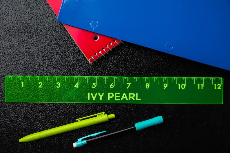 Custom Ruler Cut File | Personalized School Ruler | 12 Inch and 6 Inch ...