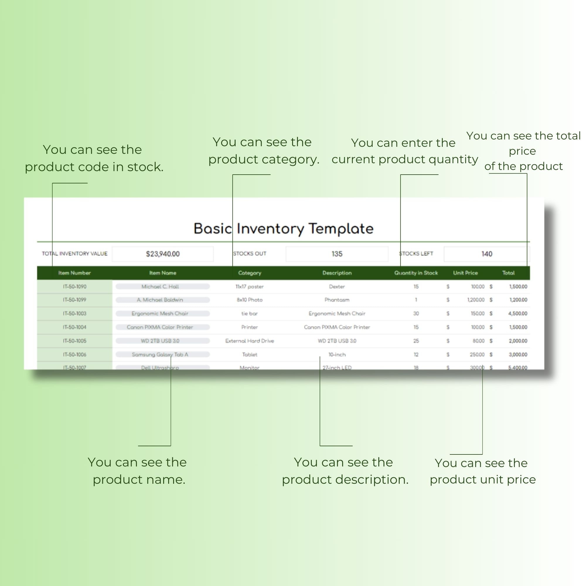 Small Business Inventory Tracker Spreadsheet | Google Sheets & Excel ...