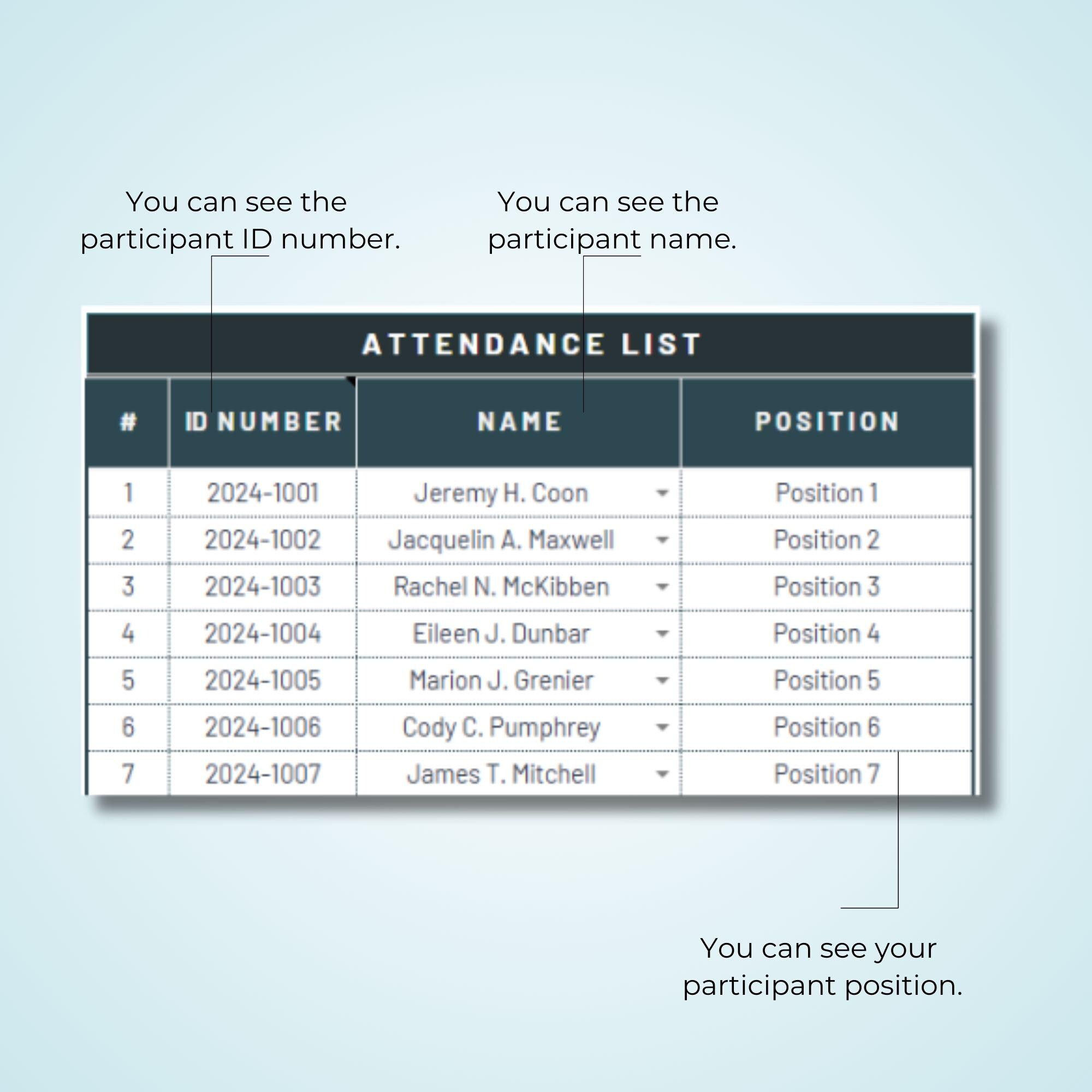 Attendance Tracker Printable, Colorful Attendance Sheet Template, Boho ...