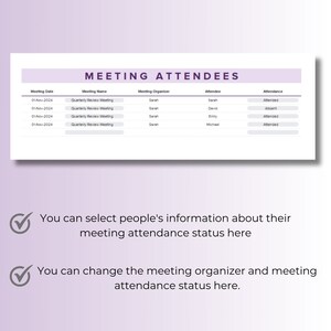 Meeting Tracker, Meeting Minutes Template, Meeting Log, Action Items ...