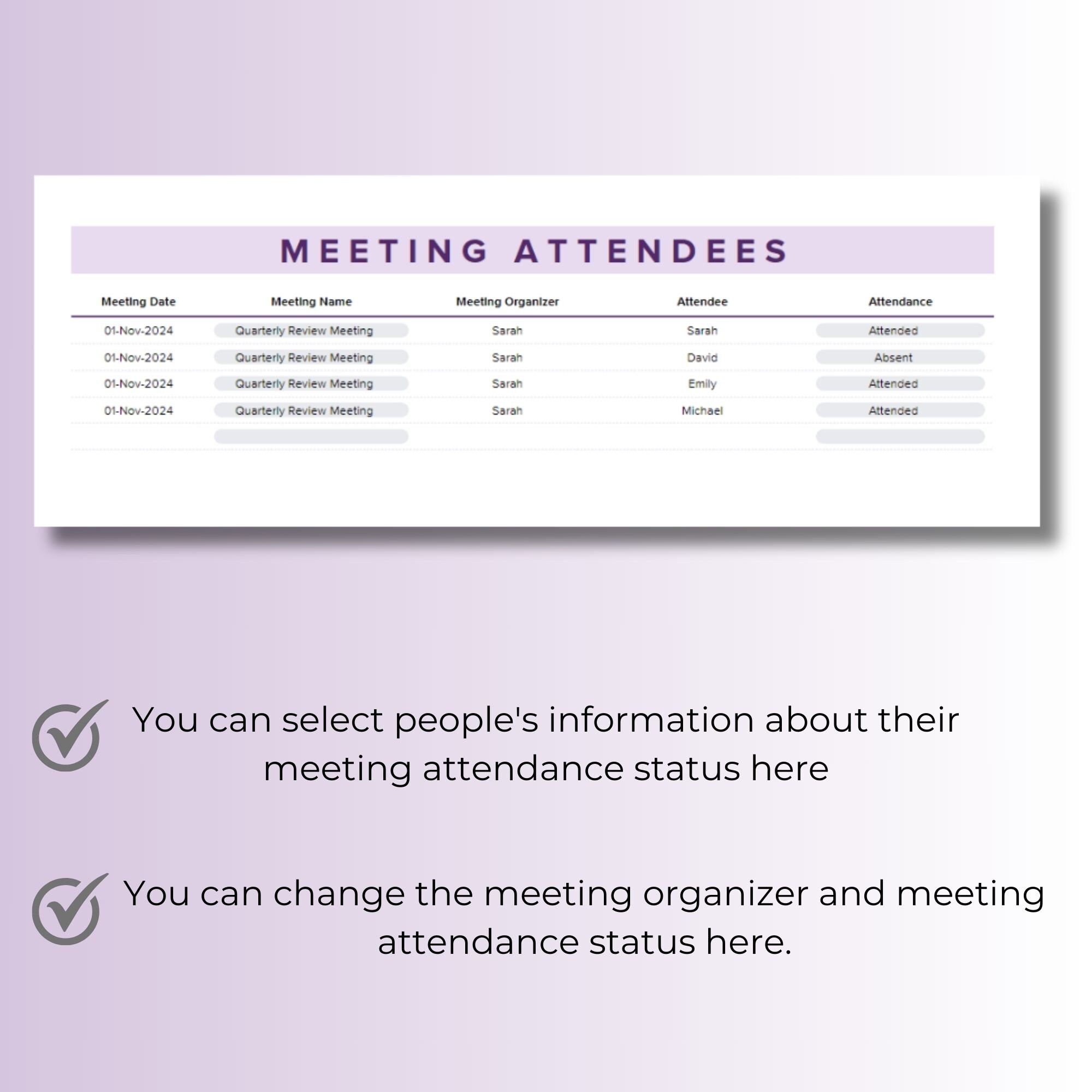 Meeting Tracker, Meeting Minutes Template, Meeting Log, Action Items ...