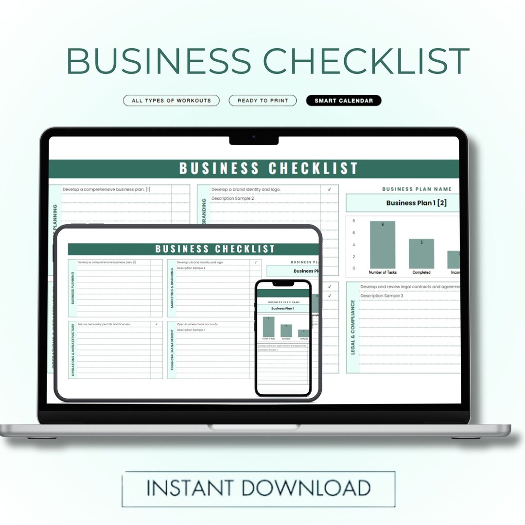 Small Business Startup Checklist, New Business Launch , Startup ...