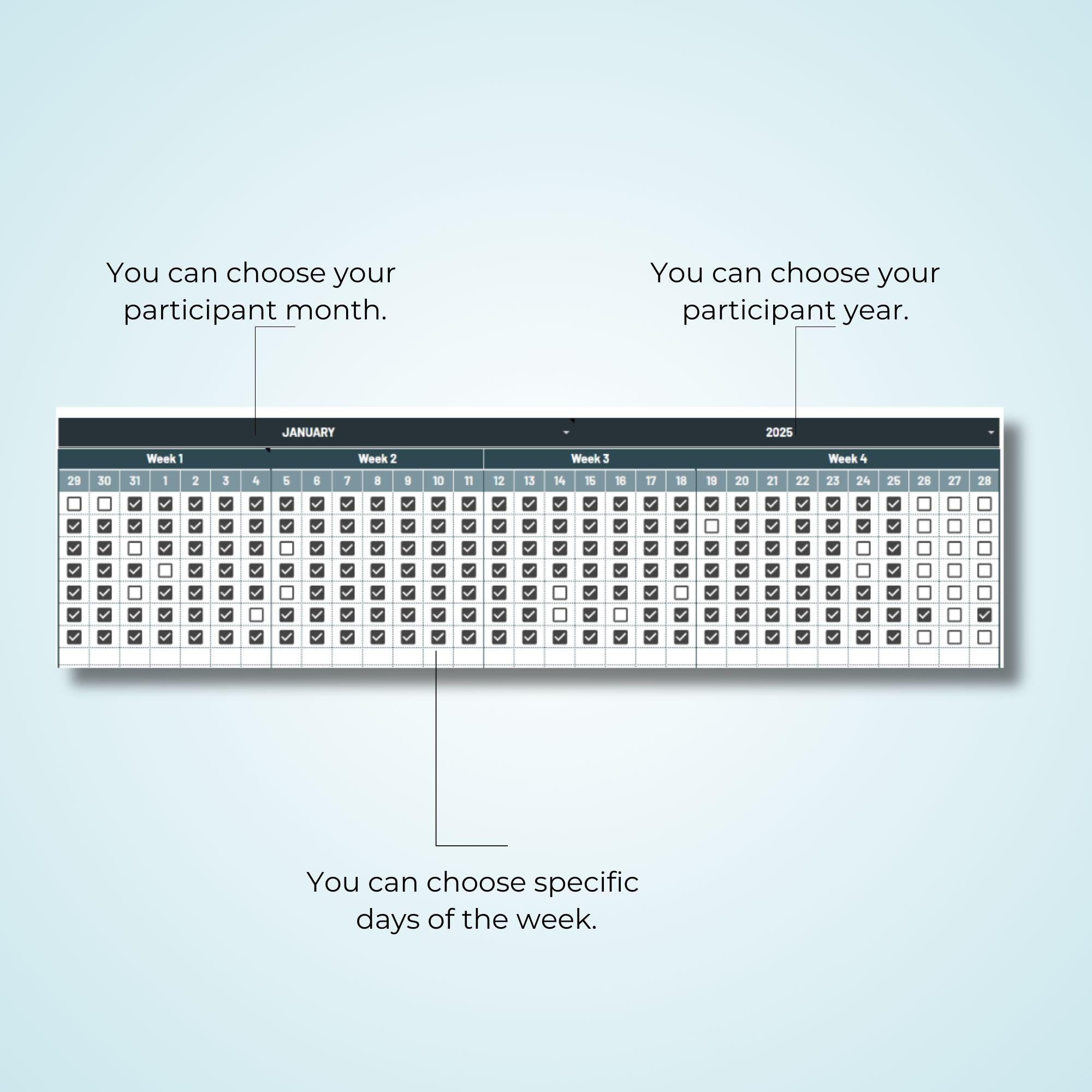 Attendance Tracker Printable, Colorful Attendance Sheet Template, Boho ...