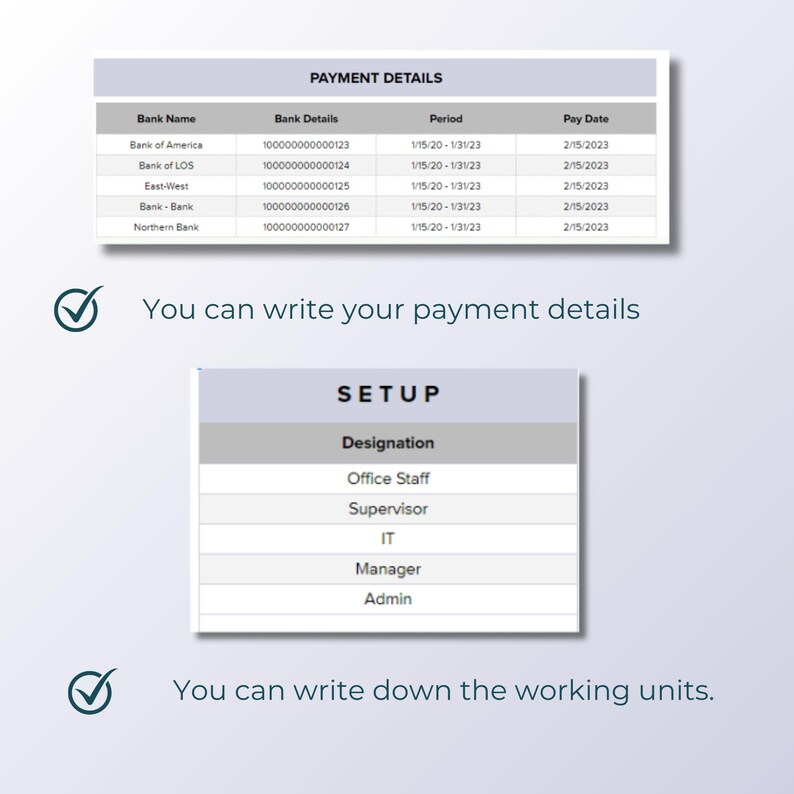 Professional Pay Slip Template for Contractors and Employees, Fillable ...