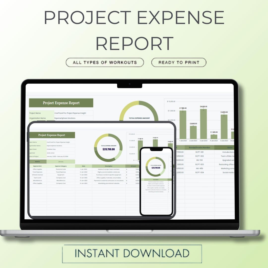 Simple Project Budget Tracker, Project Spending, Finance & Cost ...