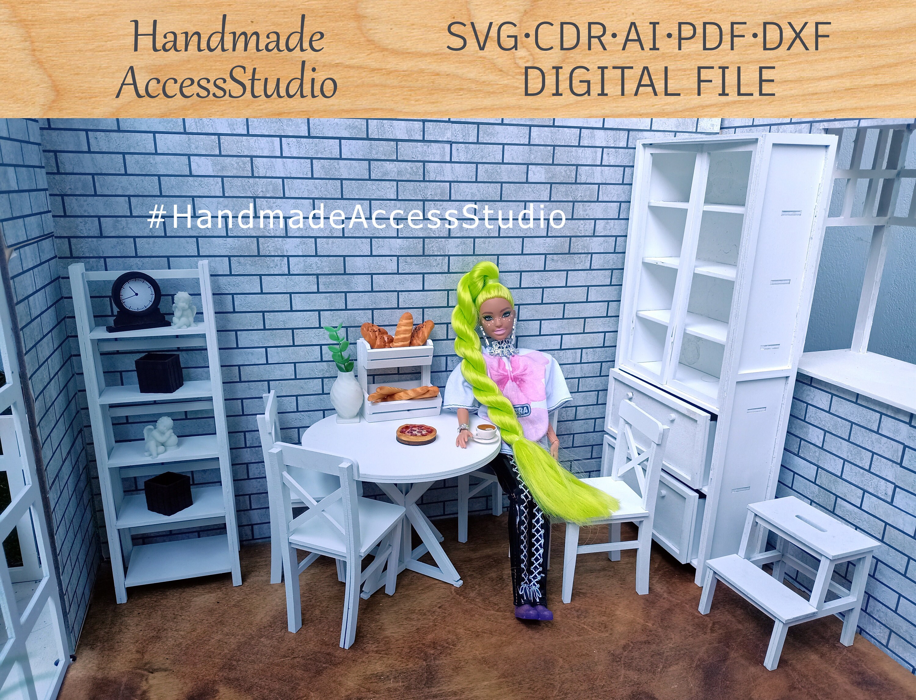 Laser-cut Table Design for 1/6 Scale Dolls H017F - Etsy