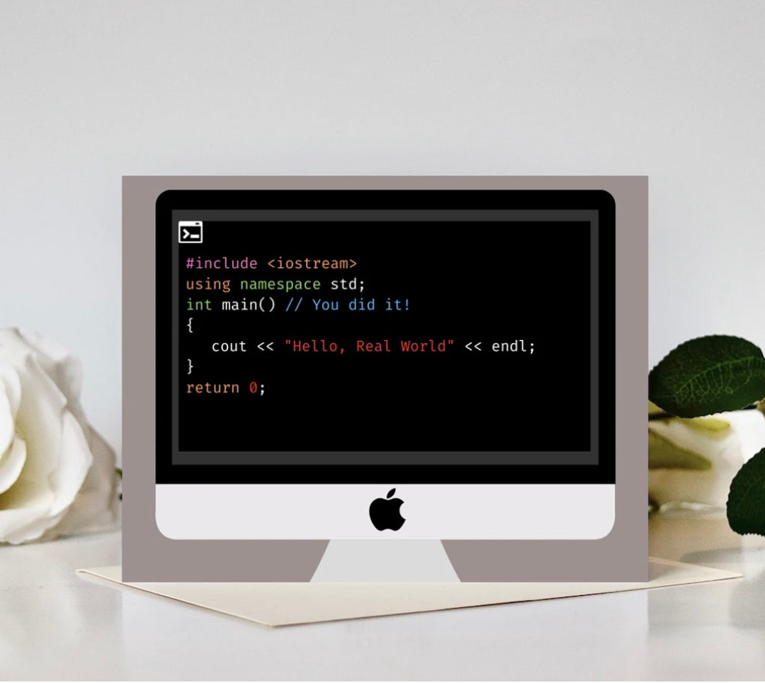 Graduation Card - Computer Science Coding - Etsy