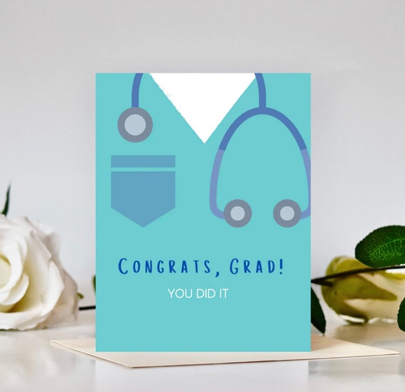Graduation Card Medical | Etsy