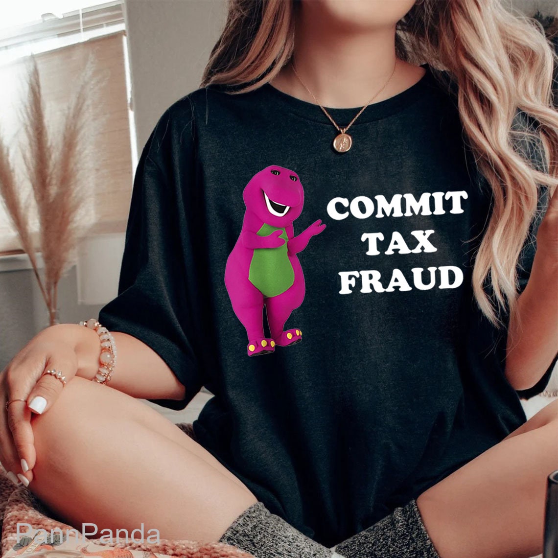 Commit Tax Fraud Shirt, Funny Barney Commit Tax Fraud Shirt sold by ...
