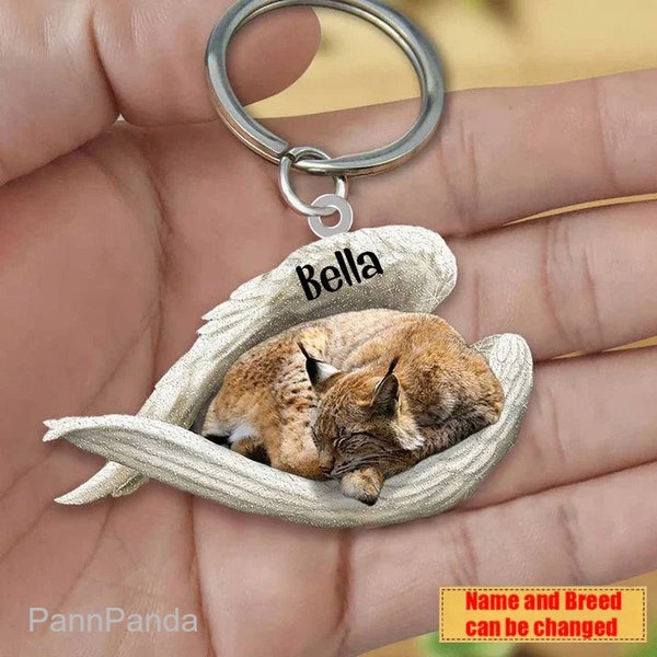 Sleeping Angel Acrylic Keychain - Etsy