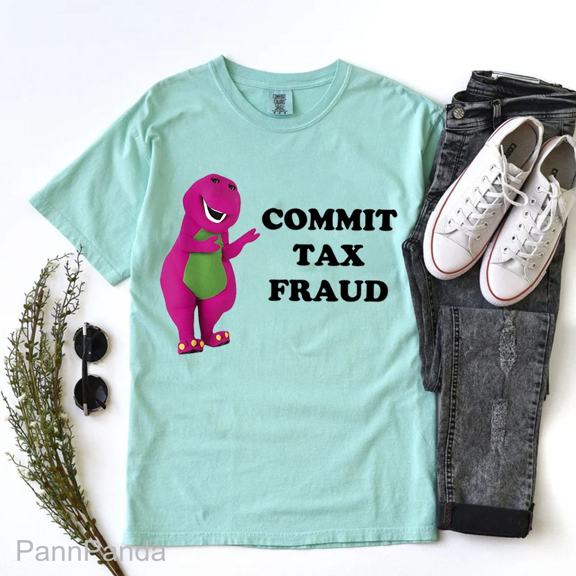 Commit Tax Fraud Shirt, Funny Barney Commit Tax Fraud Shirt sold by ...
