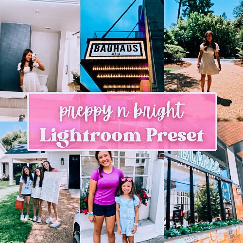 4 Preppy Lightroom Presets, Preset Pack, Preppy Presets, Aesthetic Filters, Instagram Filters ...