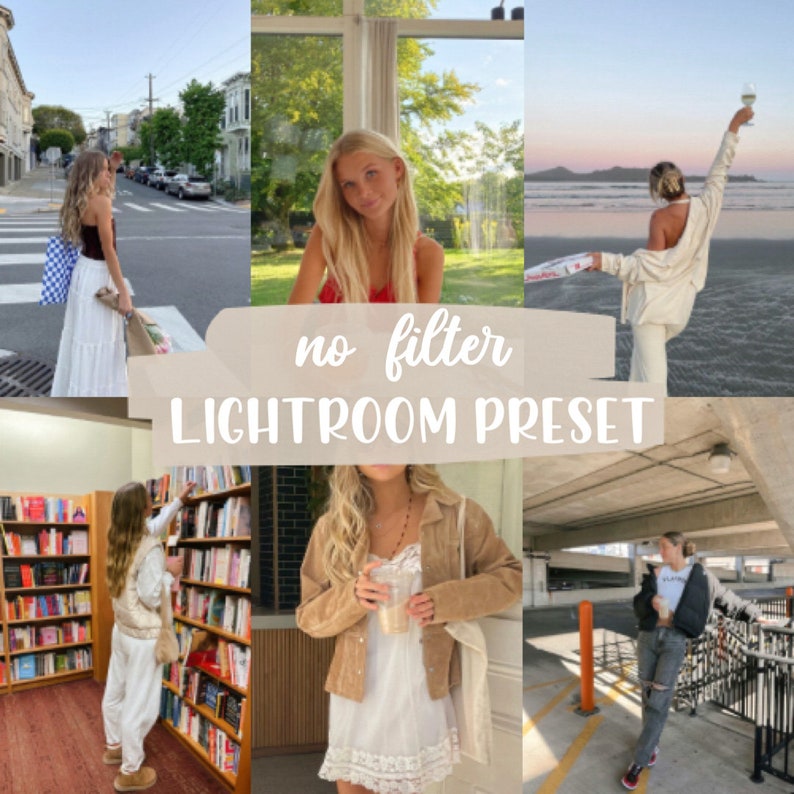 No Filter Lightroom Preset Simple Instagram Filters Preppy | Etsy