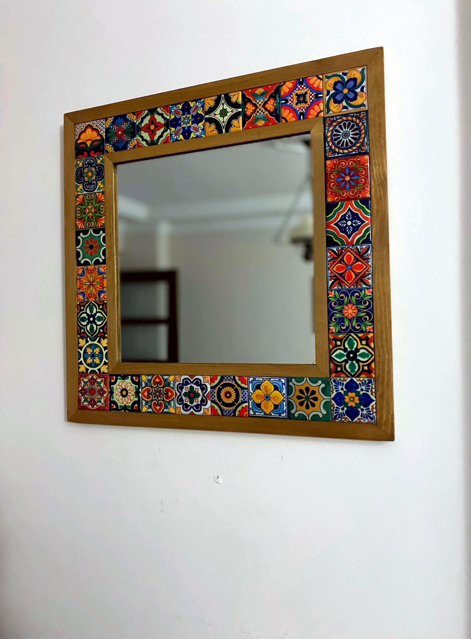 Ethnic Home Decor Mirrors, Tile Mirror, Bohemian Mirror, Mexican Tile ...