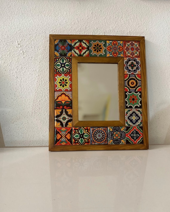 Mosaic Mirror Mexican Tile Mirror Vintage Mirror Mosaic - Etsy