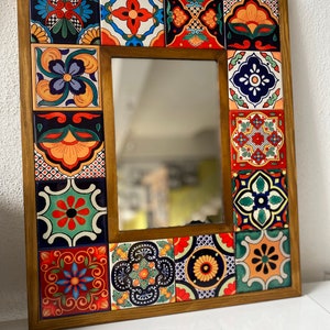 Ethnic Wall Mirror, Talavera Mirror, Mexican Mirror, Wall Decor, Wall ...