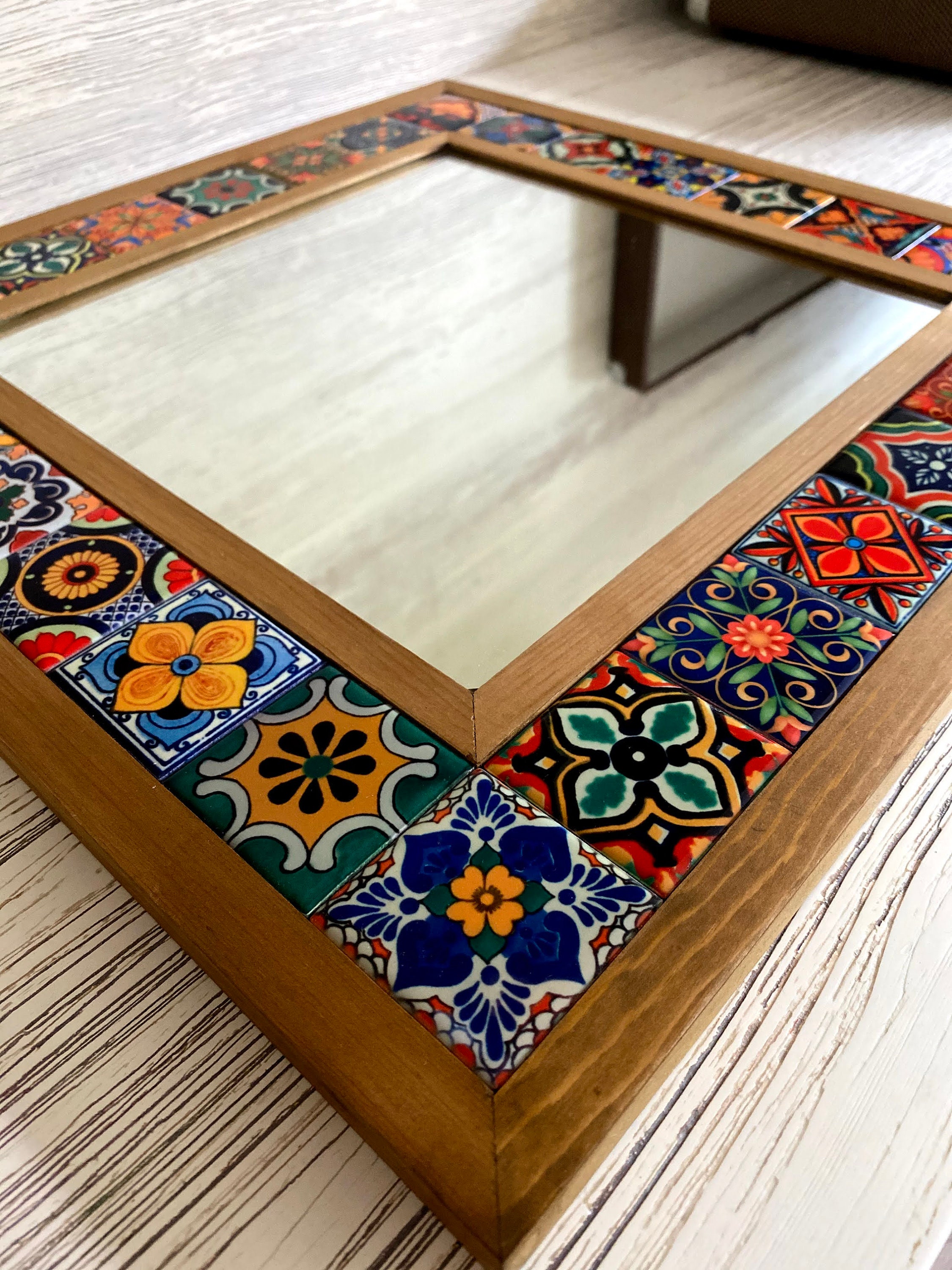 Ethnic Home Decor Mirrors, Tile Mirror, Bohemian Mirror, Mexican Tile ...