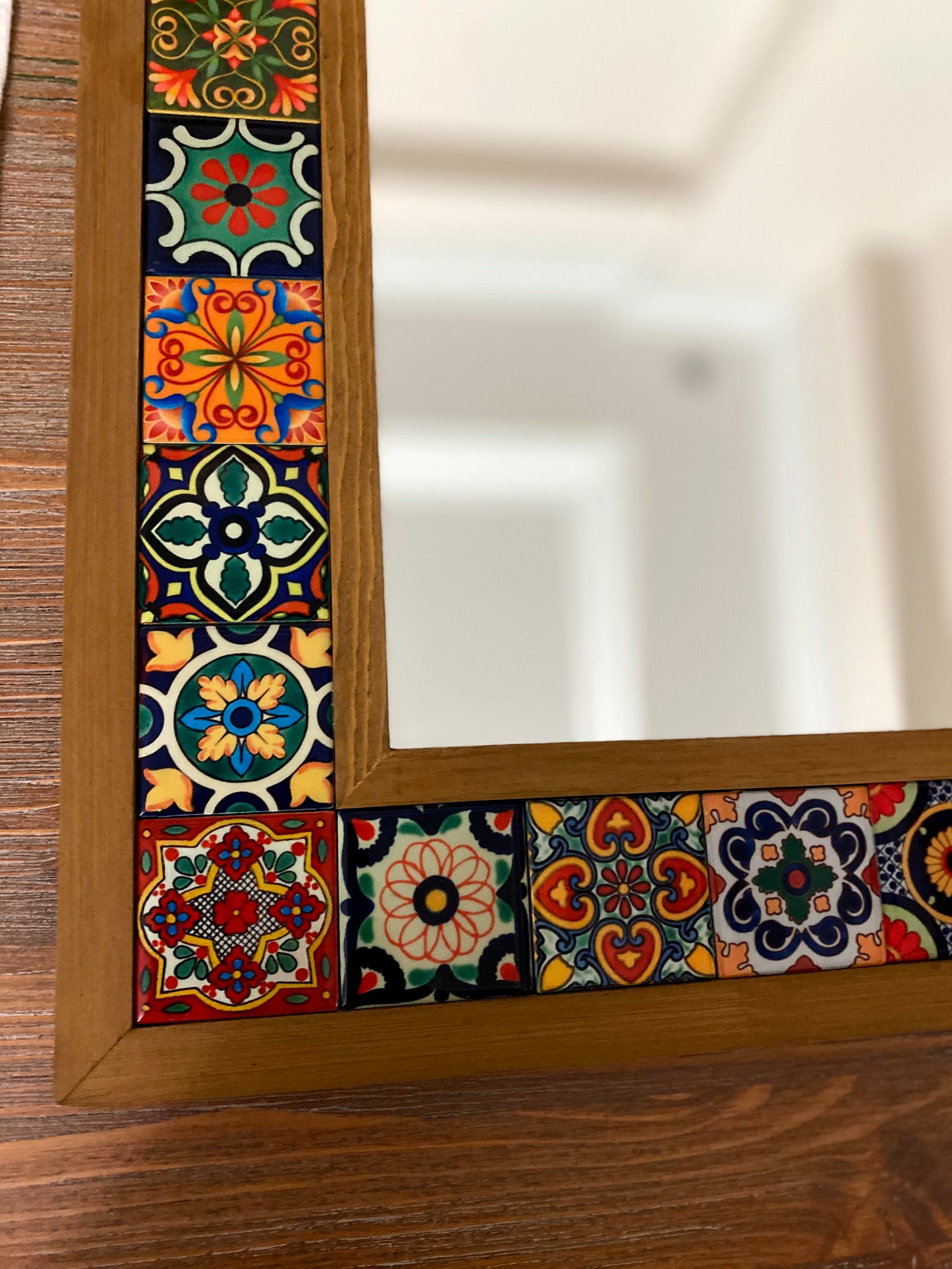 Ethnic Home Decor Mirrors, Tile Mirror, Bohemian Mirror, Mexican Tile ...