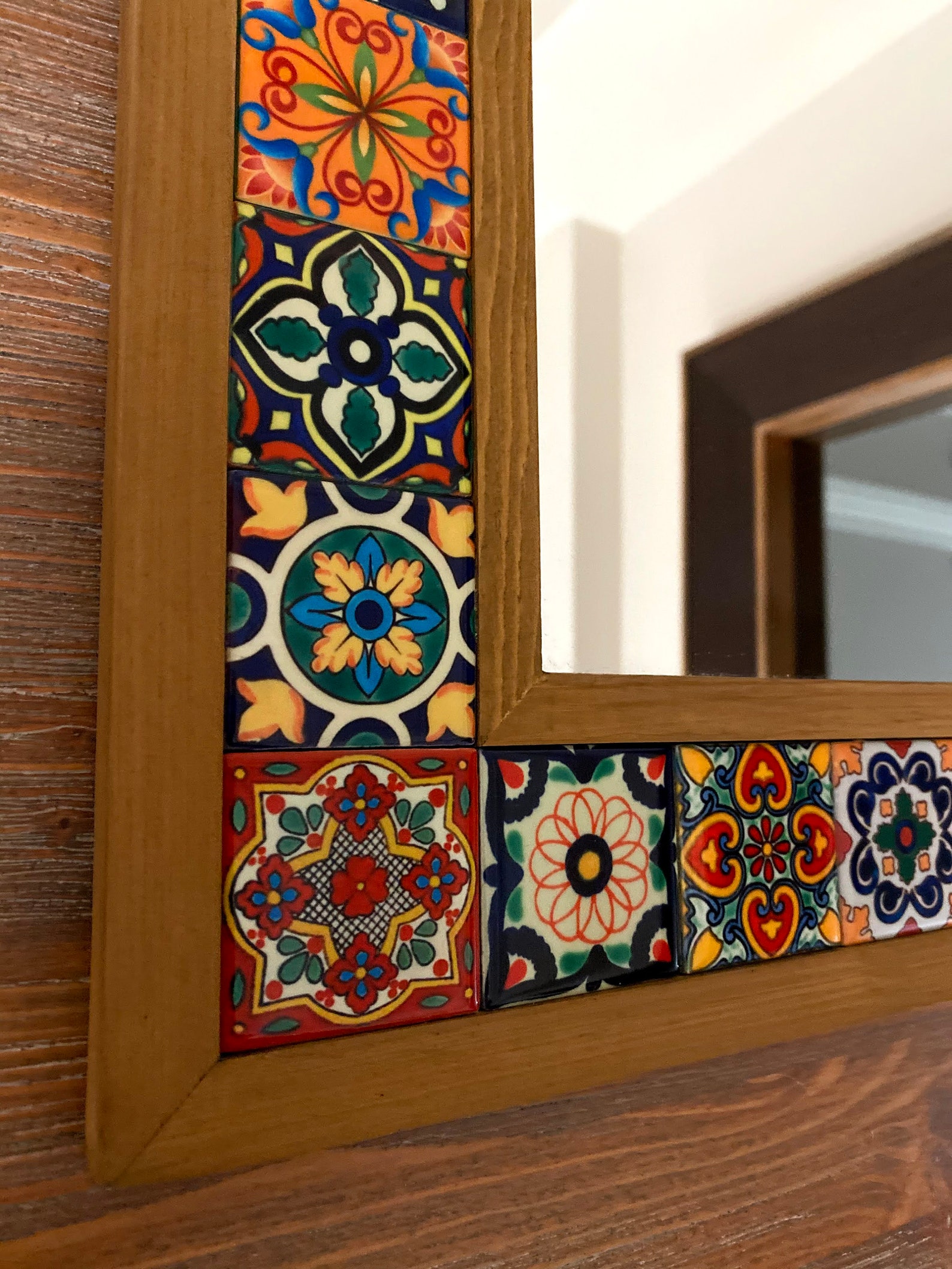 Ethnic Home Decor Mirrors, Tile Mirror, Bohemian Mirror, Mexican Tile ...