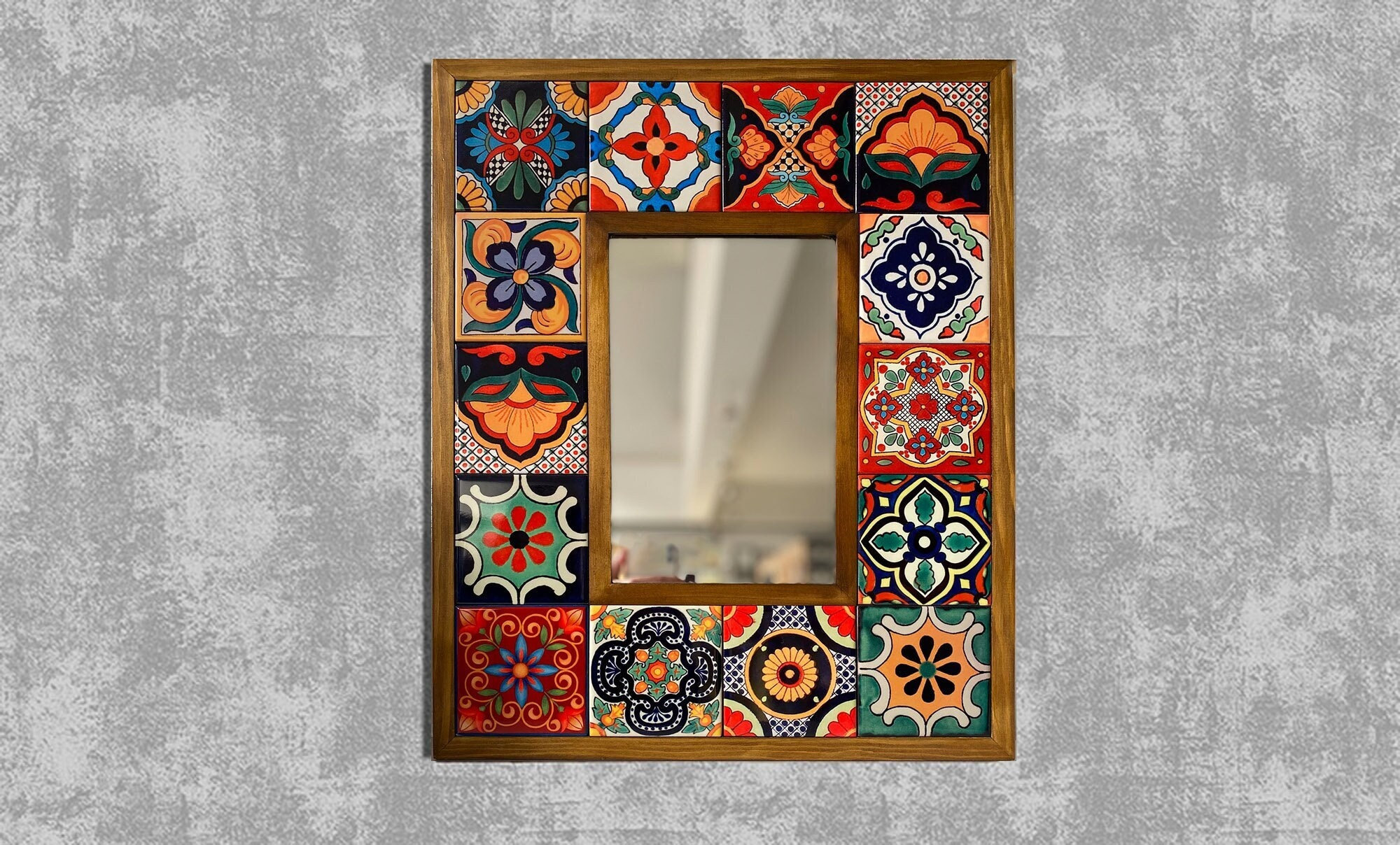 Ethnic Wall Mirror, Talavera Mirror, Mexican Mirror, Wall Decor, Wall ...