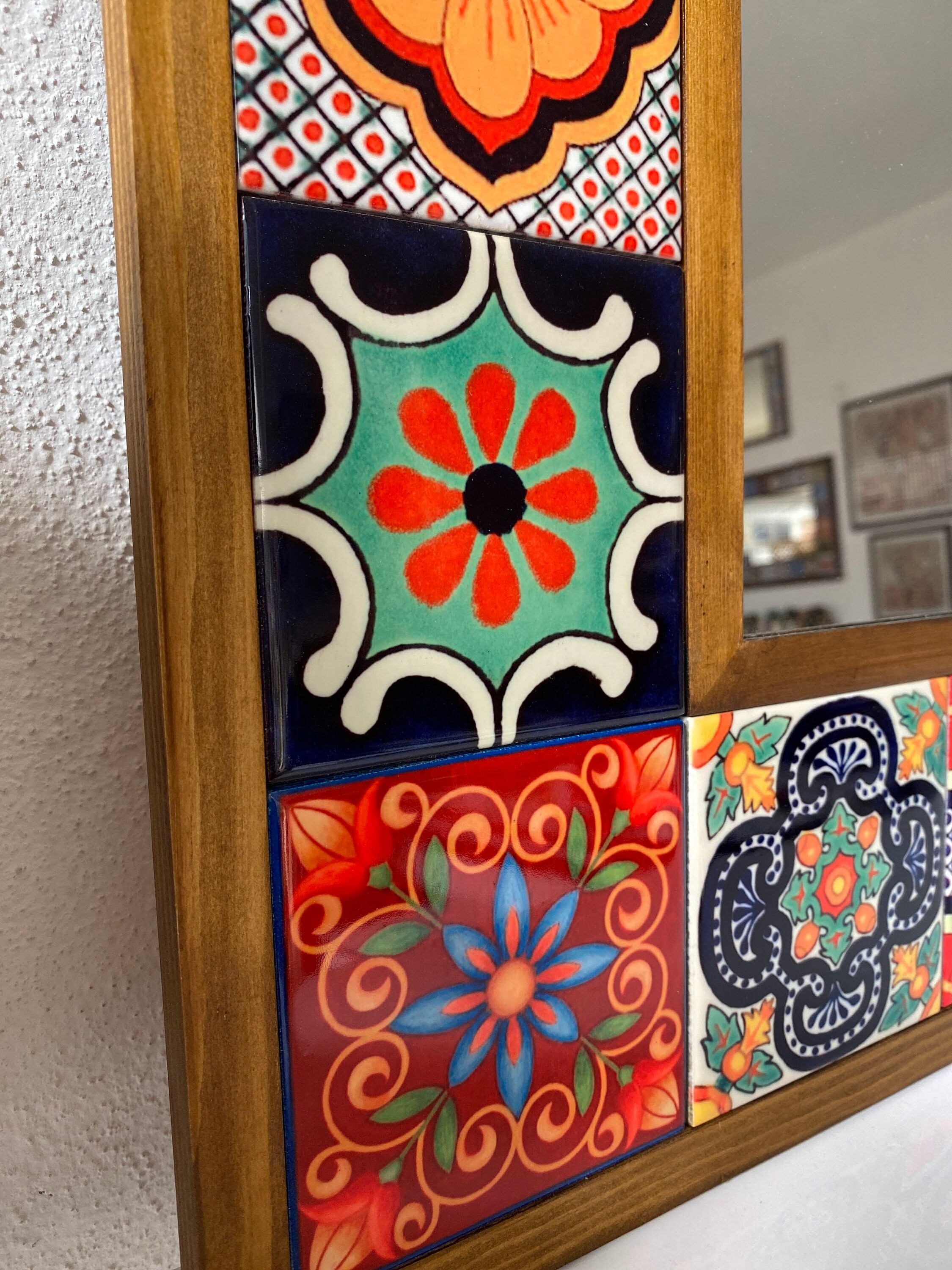 Ethnic Wall Mirror, Talavera Mirror, Mexican Mirror, Wall Decor, Wall ...