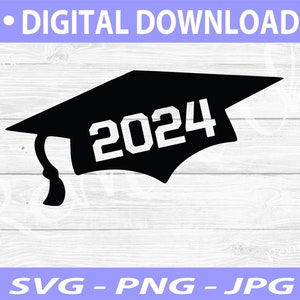 Graduation Cap 2024, Graduation SVG, Cap With Year, Graduations Cap ...