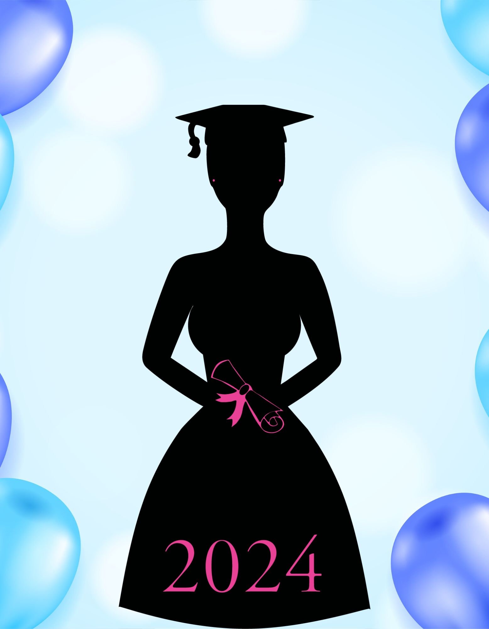 Graduation 2024, Girl Silhouette, Graduation, 2024 Graduate, Graduation ...
