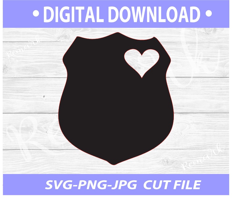 Police Badge / Police SVG / Police Badge With Heart / Badge With Heart ...