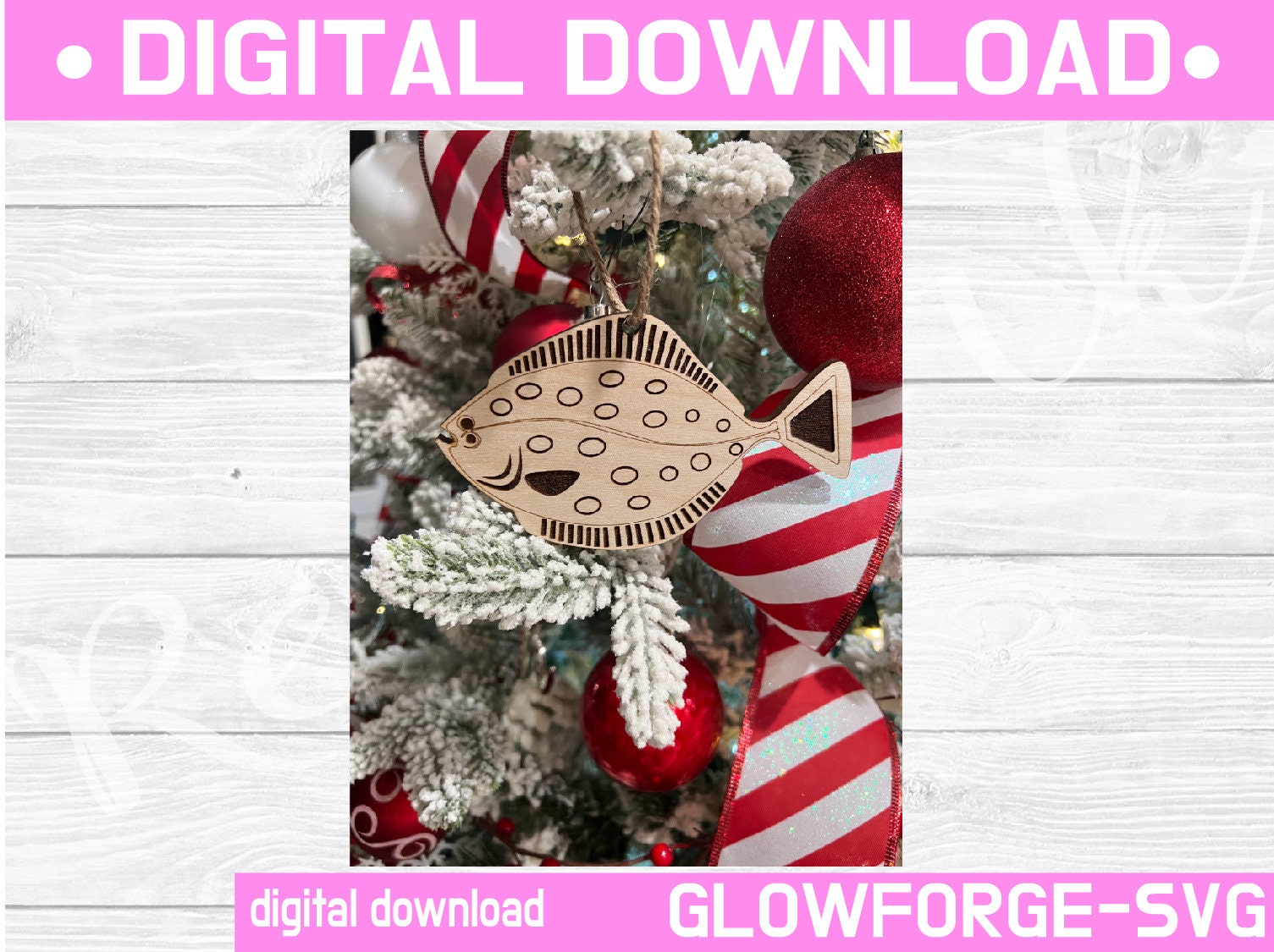 Flounder Ornament, Flounder SVG, Fish SVG, Father's Day Svg, Digital ...