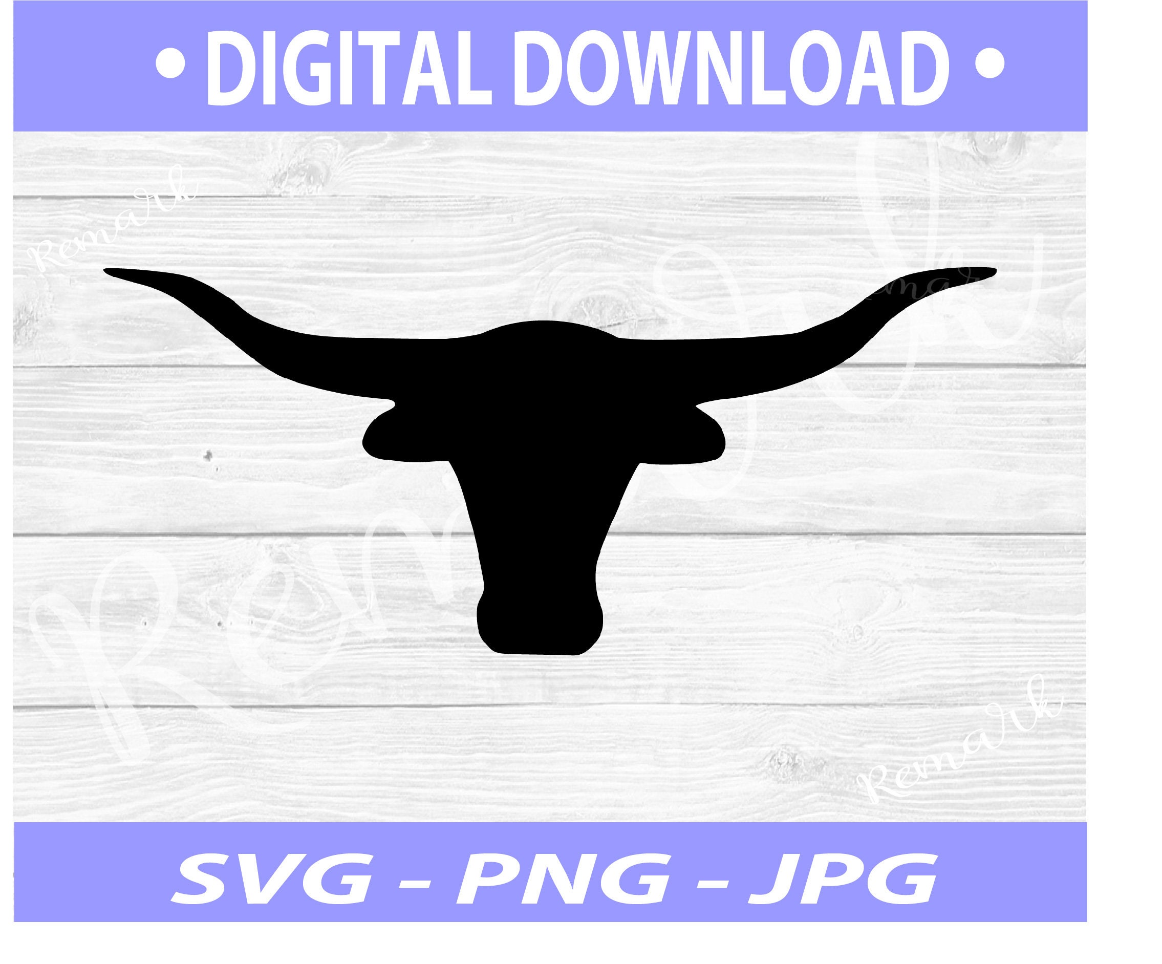 Longhorn Bull Face Texas Longhorn SVG / Longhorn SVG / Steer Head