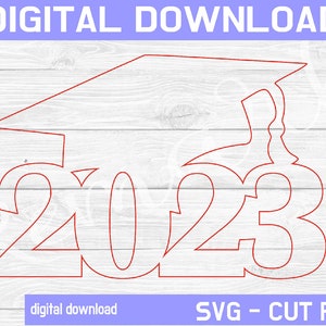 Graduation Cap With 2022 / Graduation SVG / Cap With Year / - Etsy