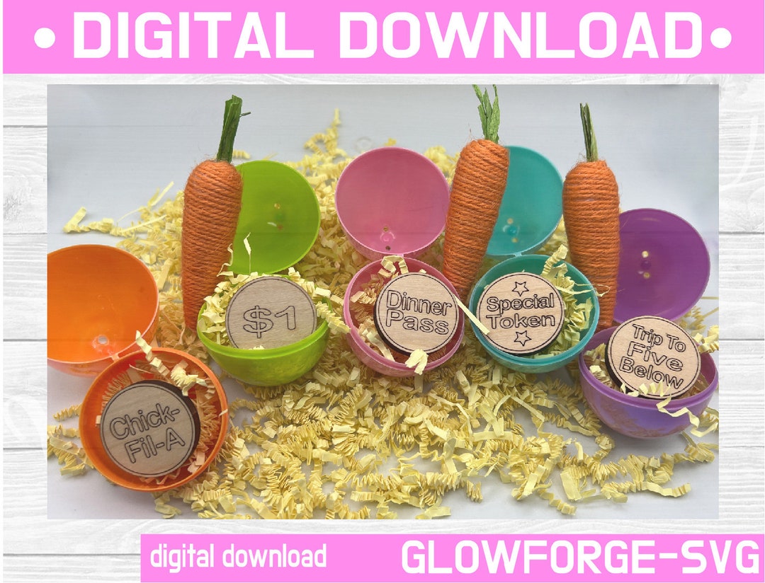 Easter Token SVG, Easter Egg Filler SVG - Etsy