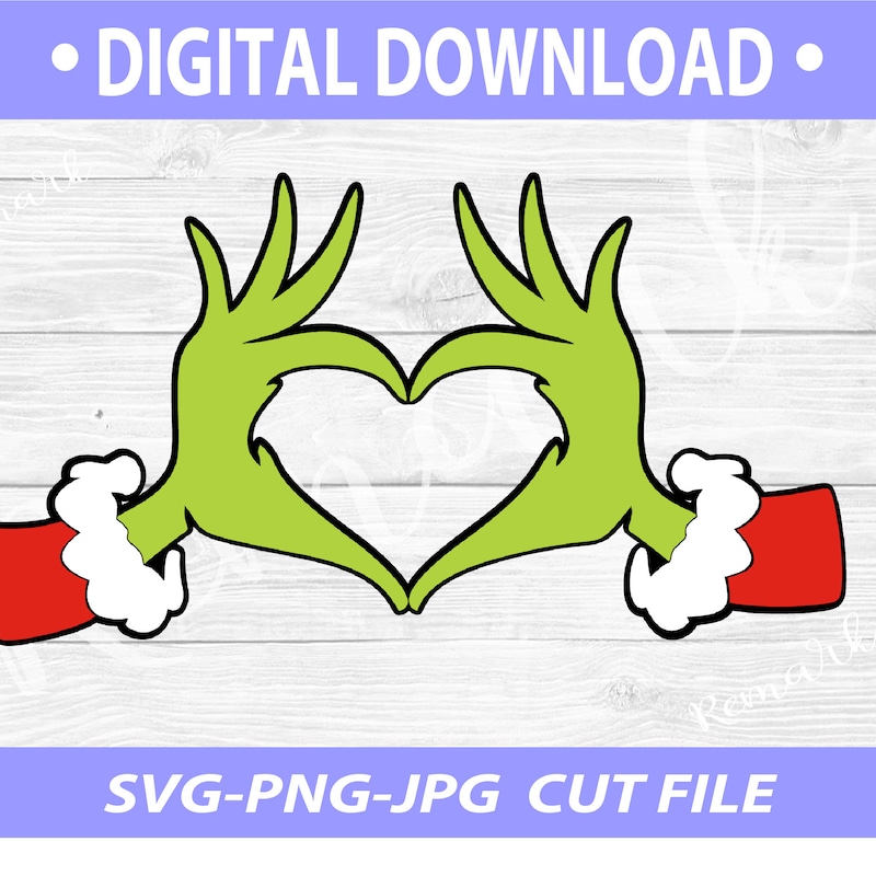 Grinch mano corazon - Etsy México