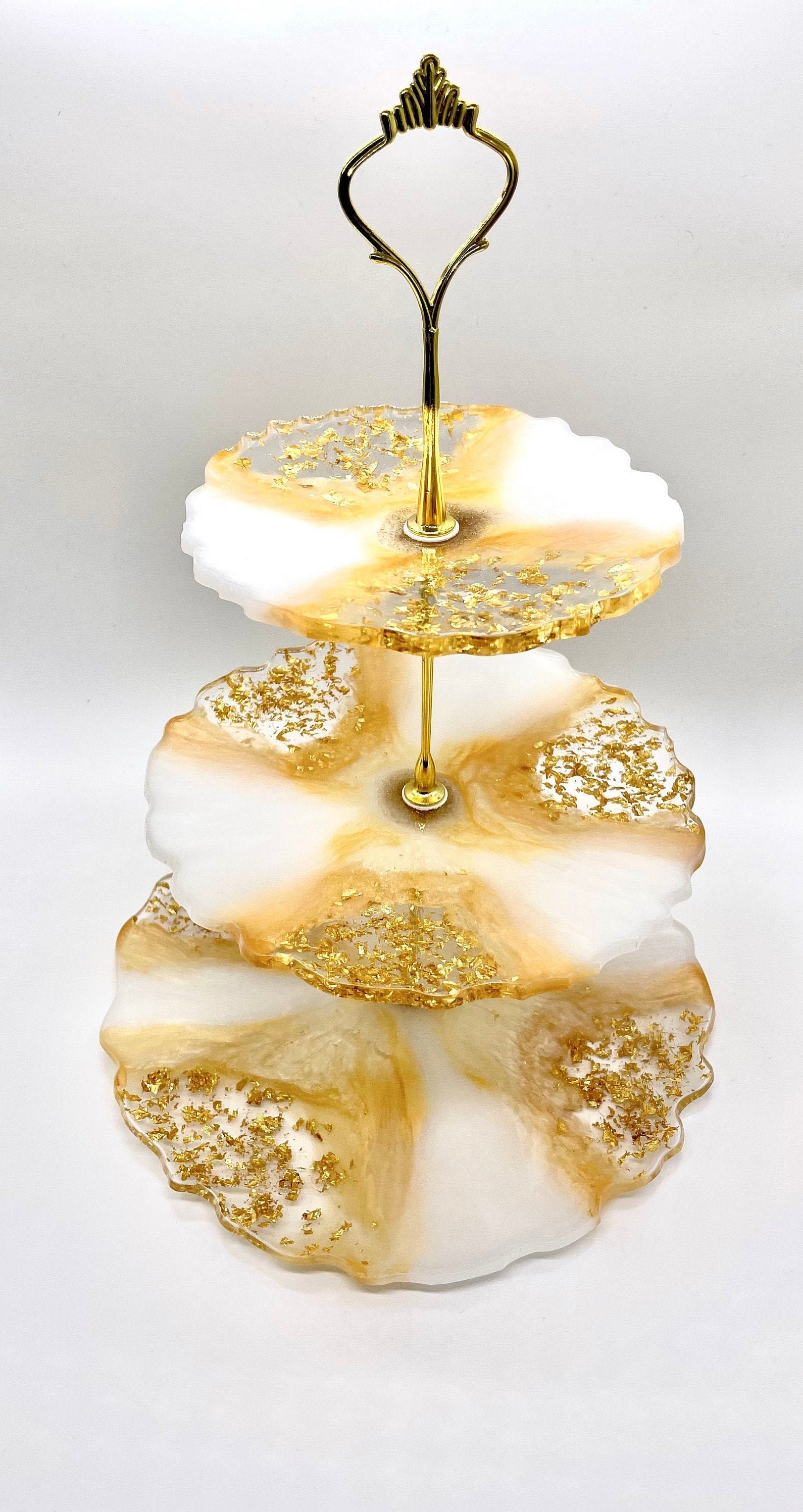 Handmade 3 Tier Resin Stand | Afternoon Tea Stand | Cake/dessert Stand ...