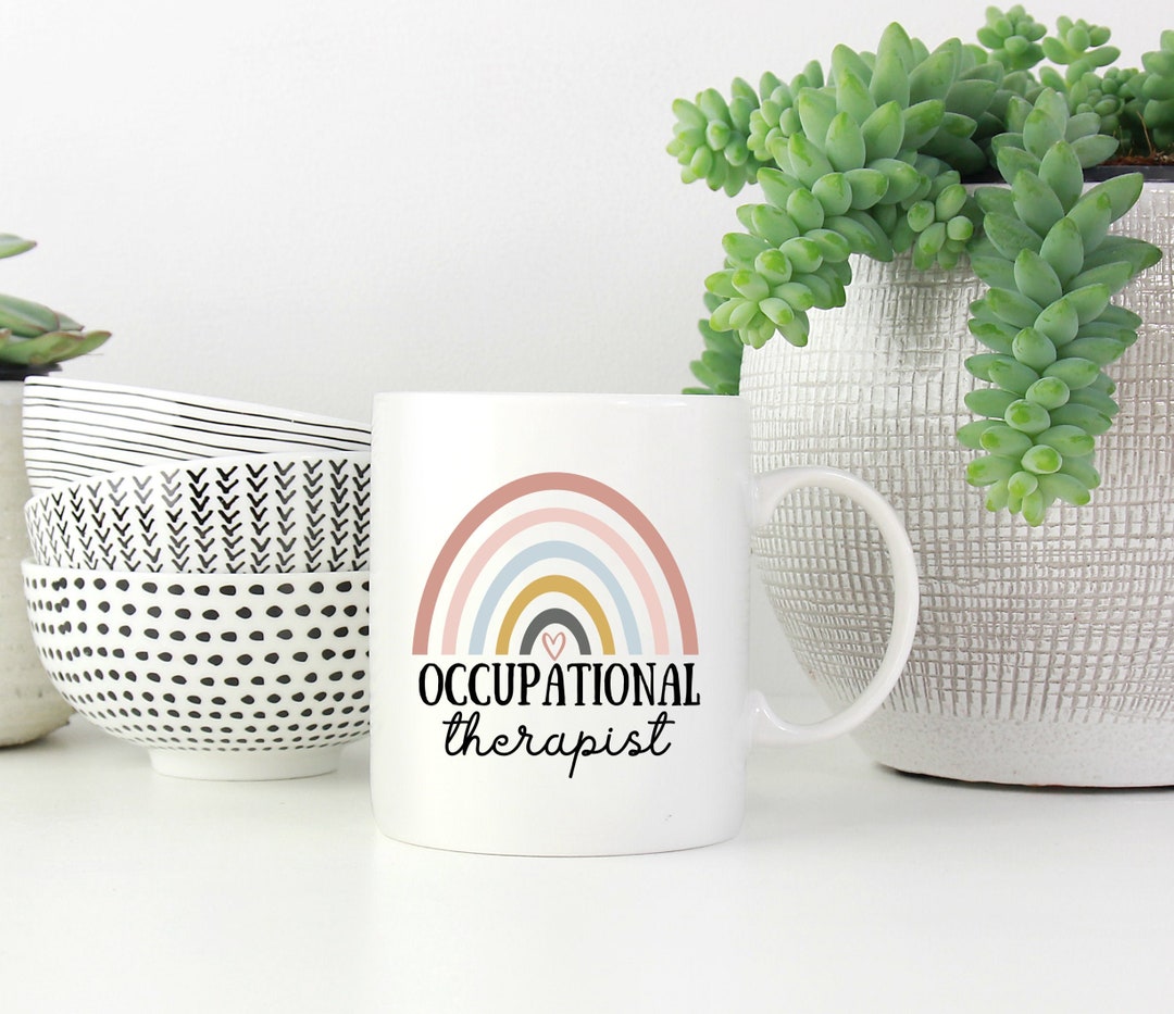 Occupational Therapist Mug, Rainbow OT Gift, Two Toned 11oz - Etsy