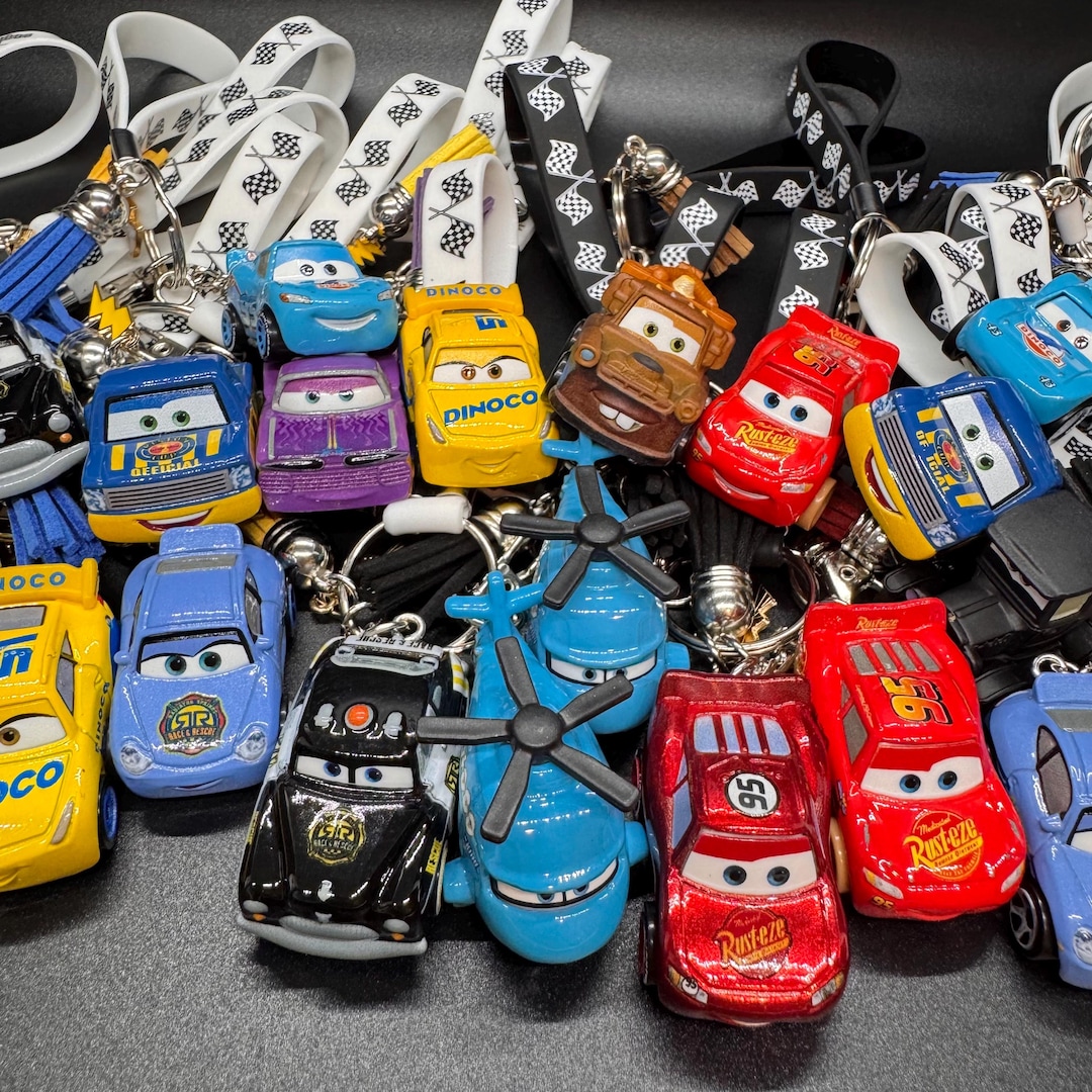Custom Mini Racers Keychains Disney Pixar Cars Bag Clip, Keychain, Gift ...