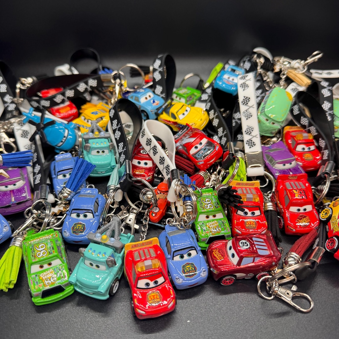 Custom Mini Racers Keychains Disney Pixar Cars Bag Clip, Keychain, Gift ...