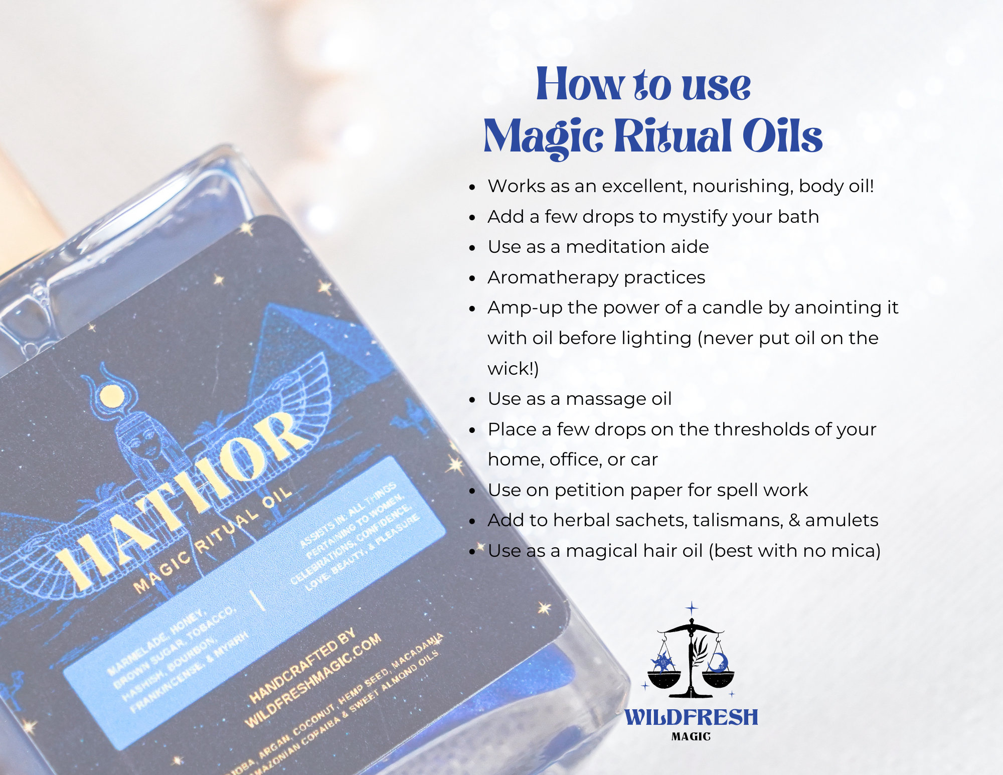 Hathor Ritual Oil Egyptian Goddess Spell Oil Fragrance - Etsy