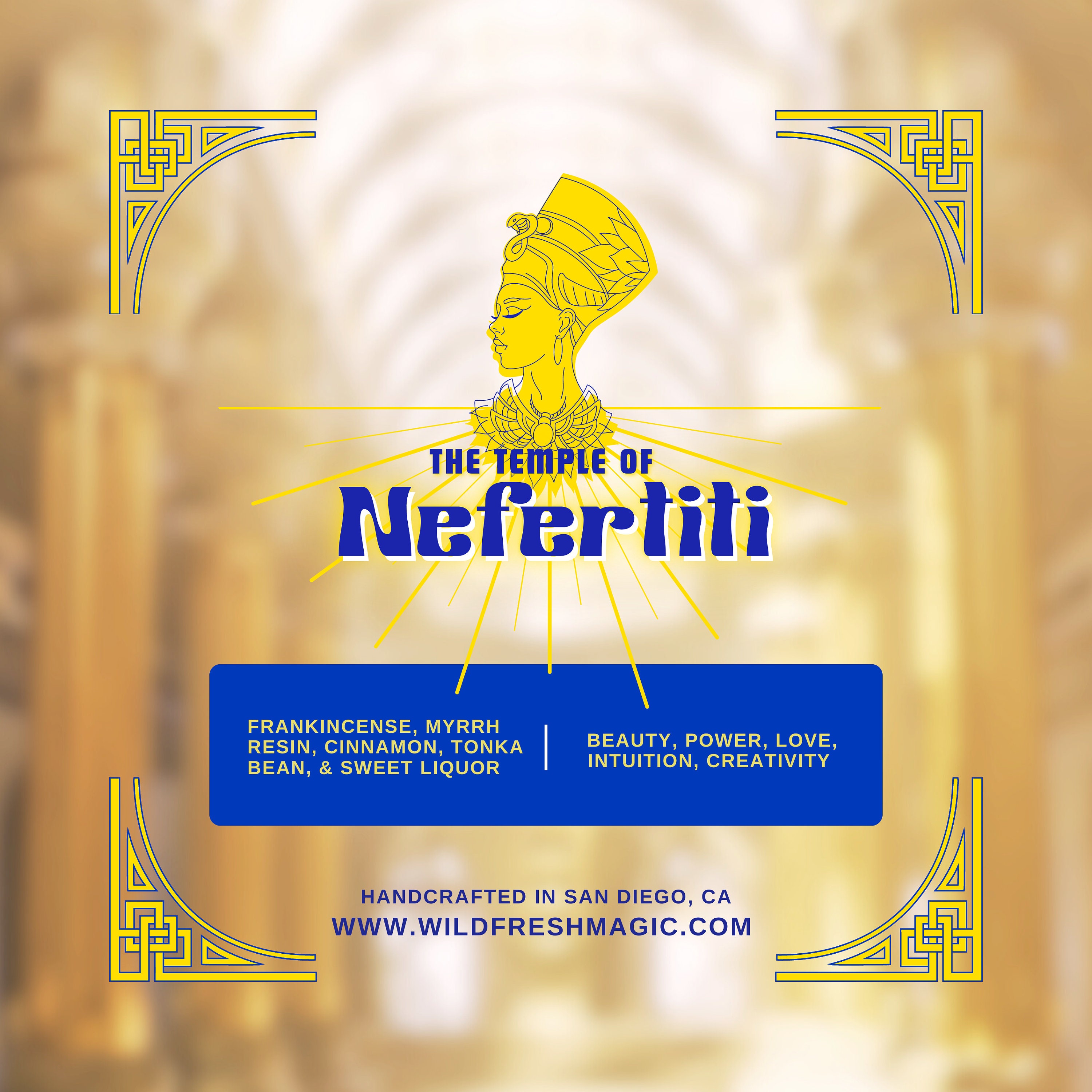 Temple of Nefertiti Candle Great Queen Nefertiti Ritual - Etsy