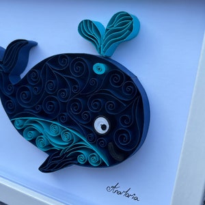 Whale Quilling Wall Art Framed - Etsy