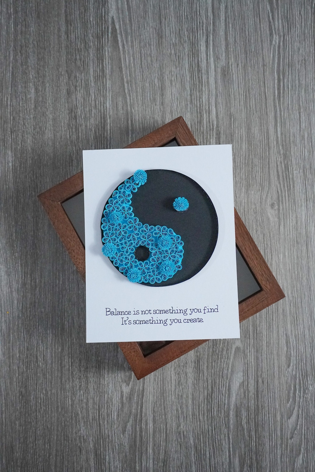 Handmade Quilled Yin Yang Picture Frame With Quote - Etsy