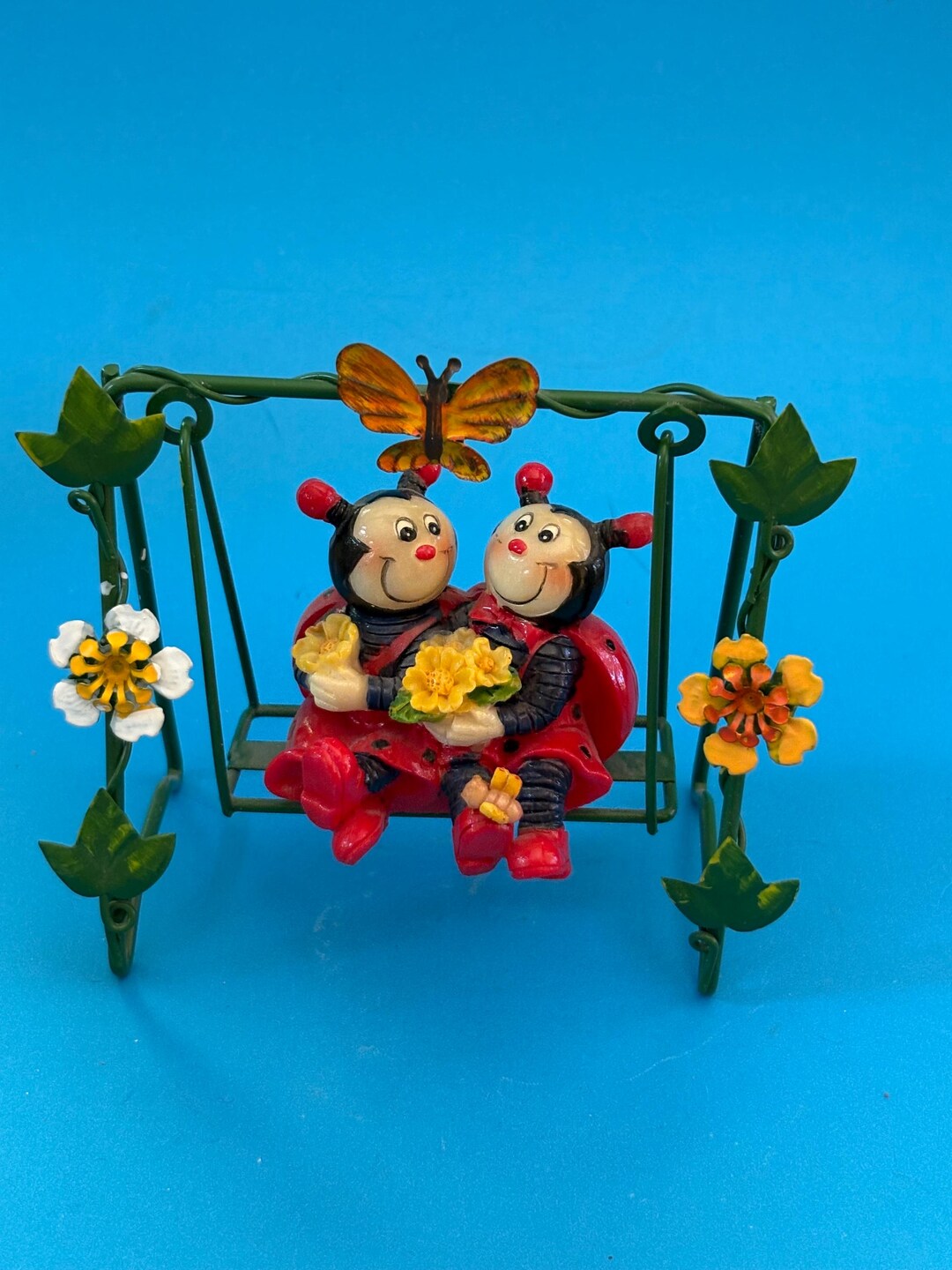 Romantic Ladybugs on Metal Swing Greenbriar International - Etsy