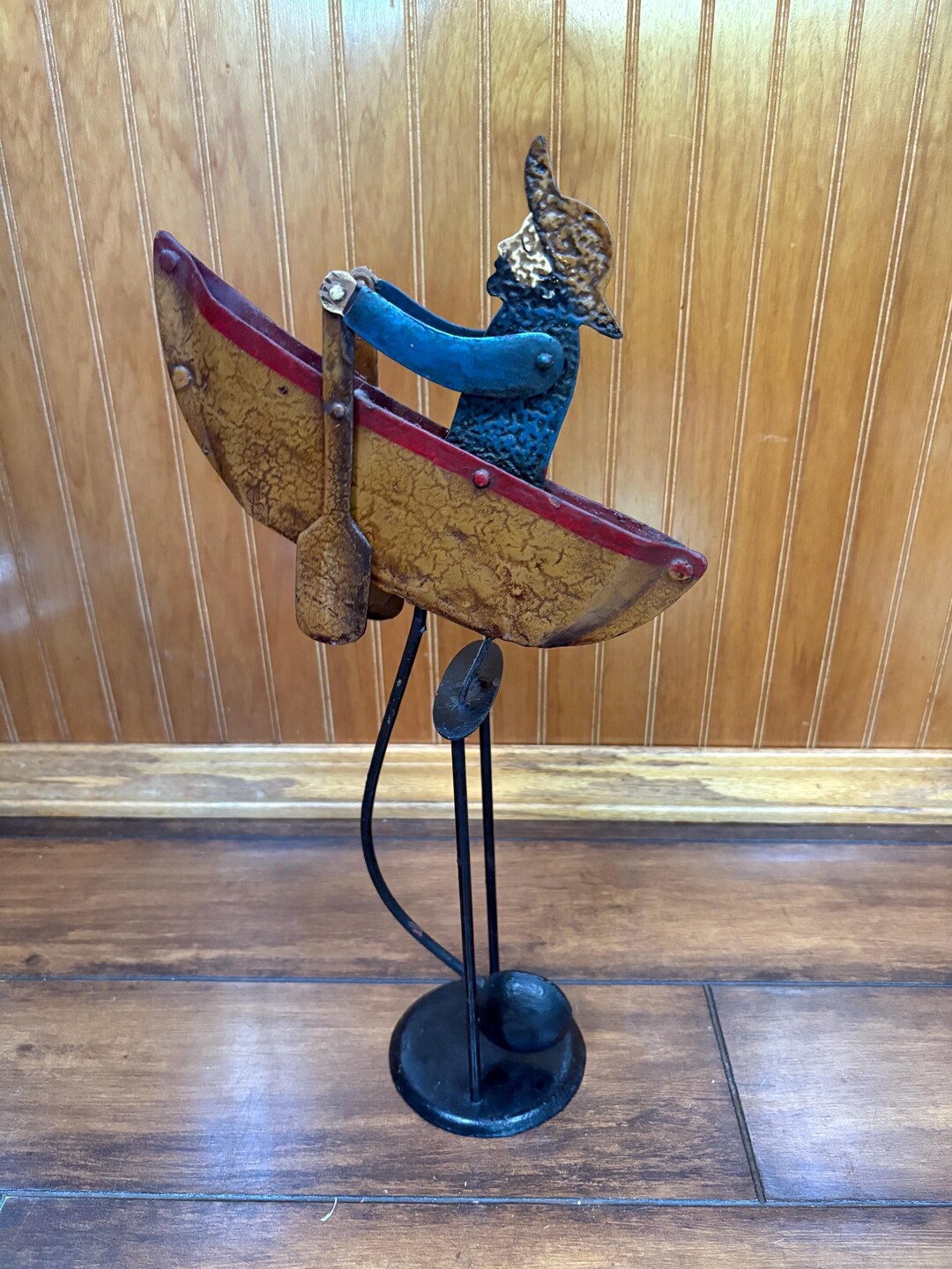 Vintage Metal Sailor Rowing A Boat, Pendulum Balance Toy - Etsy