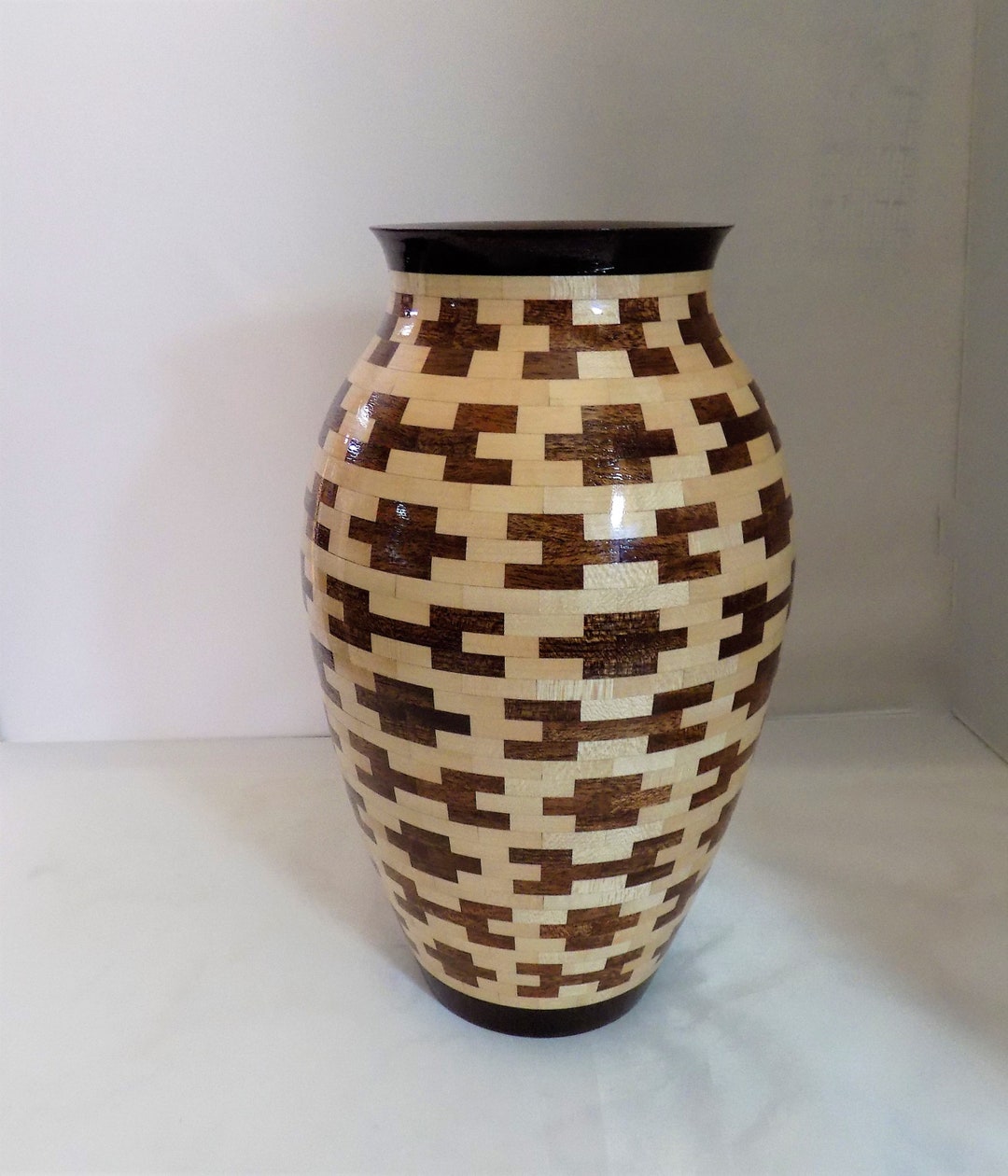 Segmented Wood Vase Handmade Wooden Vase - Etsy