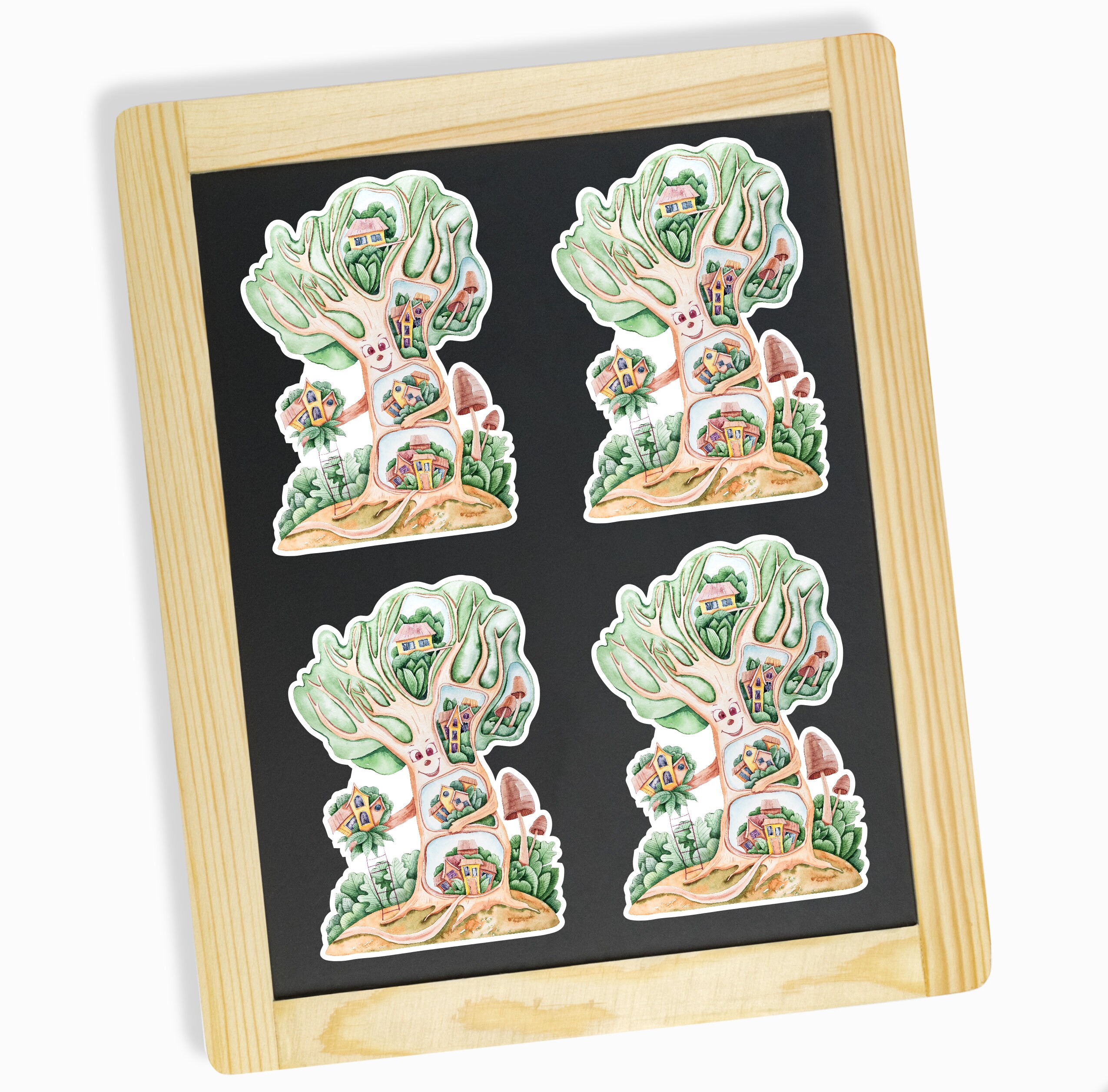Fun Whimsical Family Tree Sticker - Etsy