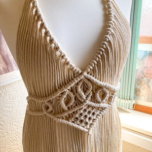 Macrame Festival Top, Boho Hippie Festival Dress, Handmade Dress ...