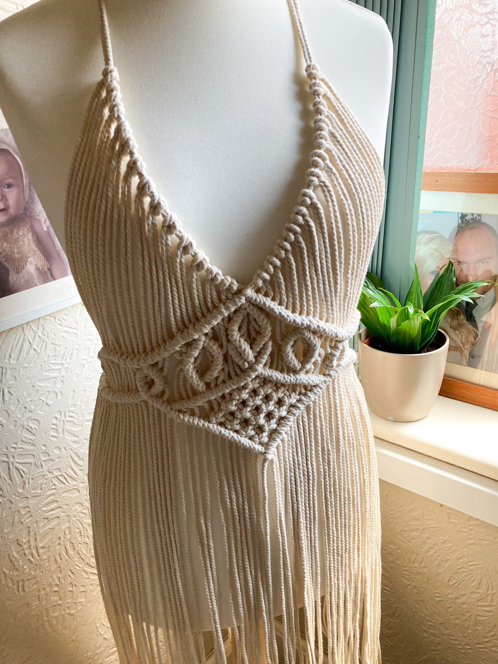 Macrame Festival Top, Boho Hippie Festival Dress, Handmade Dress ...