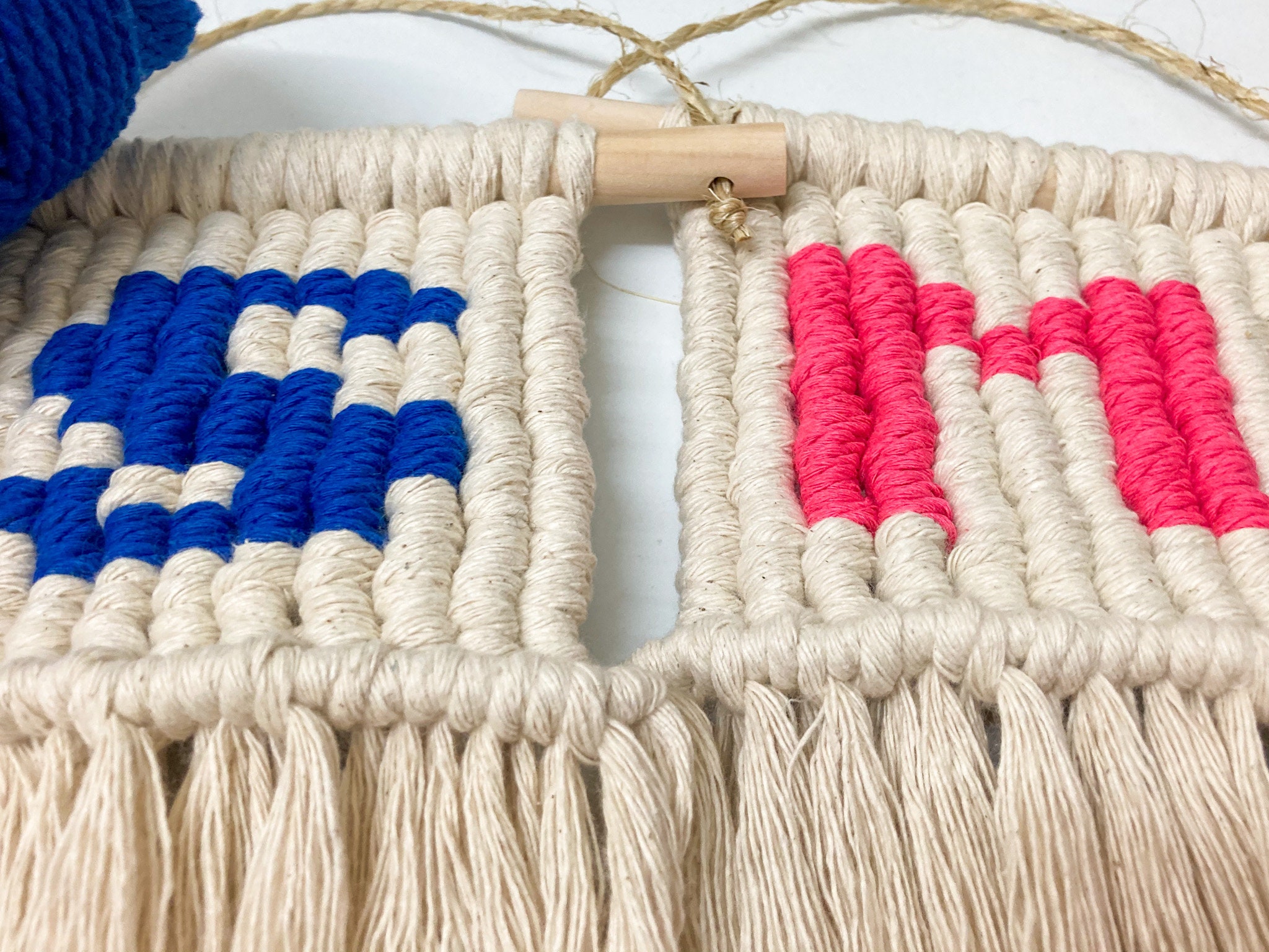 ALPHABET Macrame Wall Hanging Pixel Art Macrame Letter Boho - Etsy