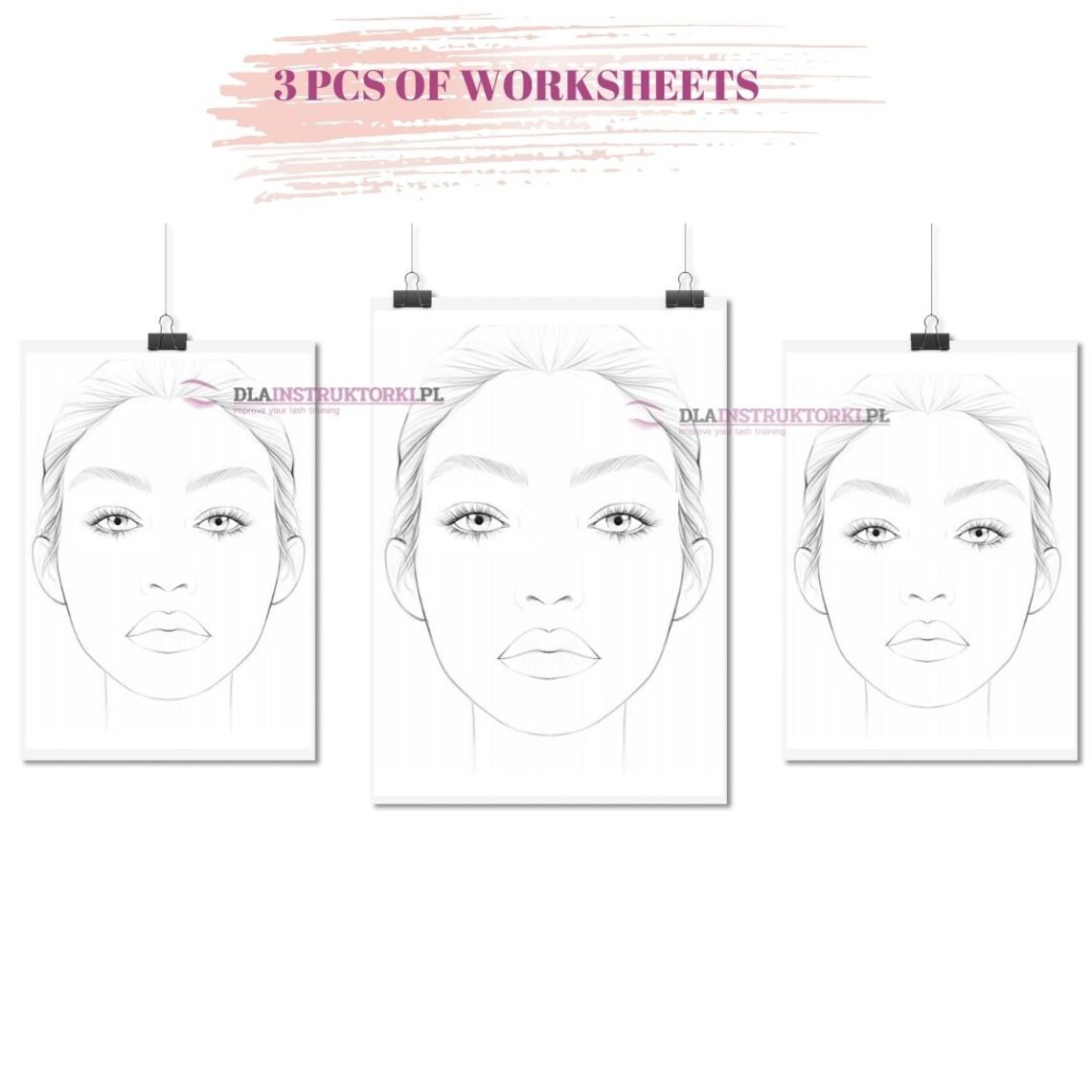 Brow Chart, Brows Mapping, Eyebrow Practice, Brow Digital Bundle, Brow ...