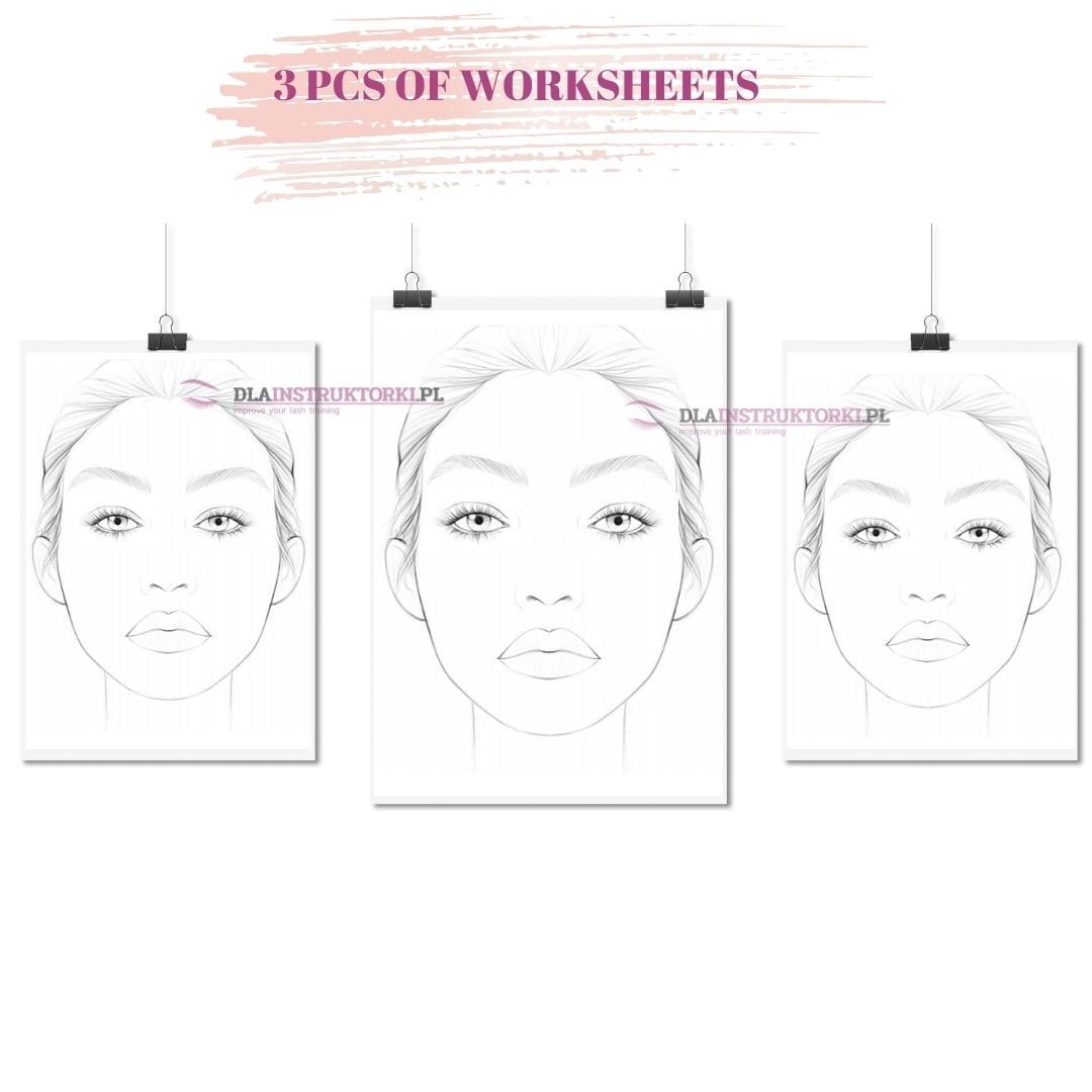Brow Chart, Brows Mapping, Eyebrow Practice, Brow Digital Bundle, Brow ...